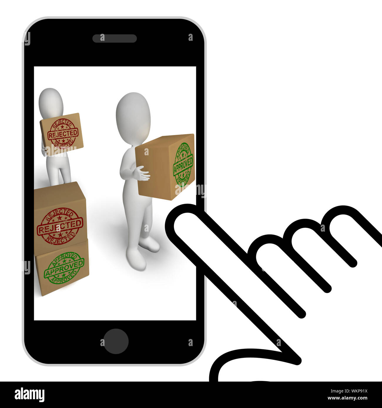 Approved Rejected Boxes Displaying Product Testing Quality Control ...