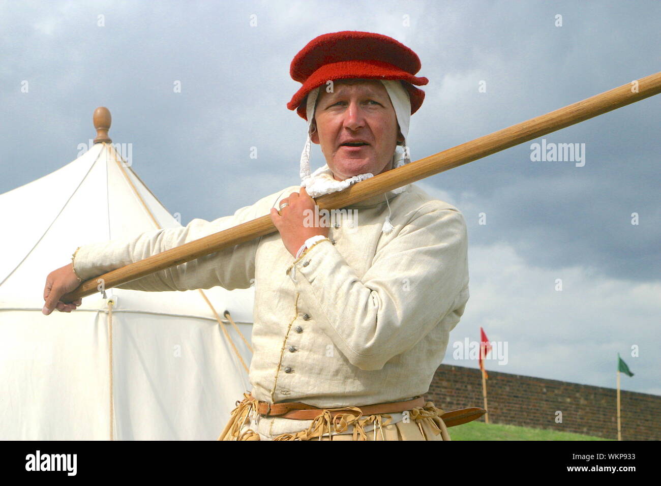 A re-enactment at Tilbury Fort of Queen Elizabeth I's speech to the ...