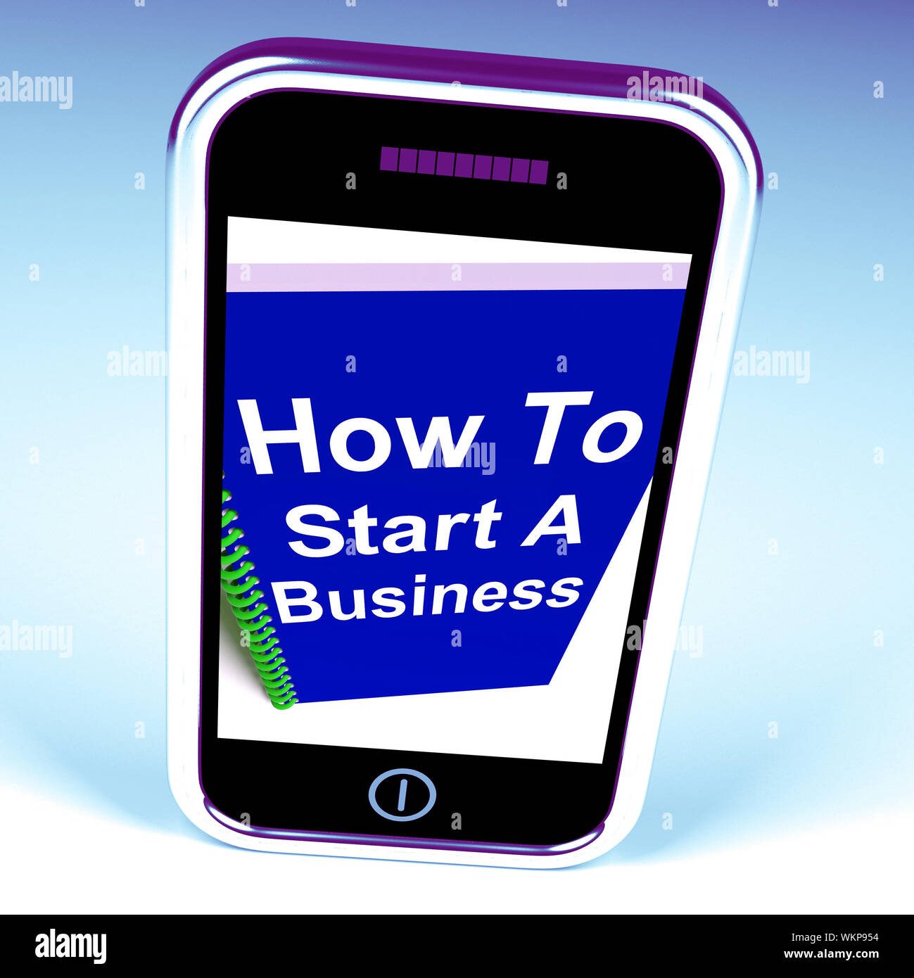 How to Start a Business Phone Showing Starting Strategy Stock Photo - Alamy