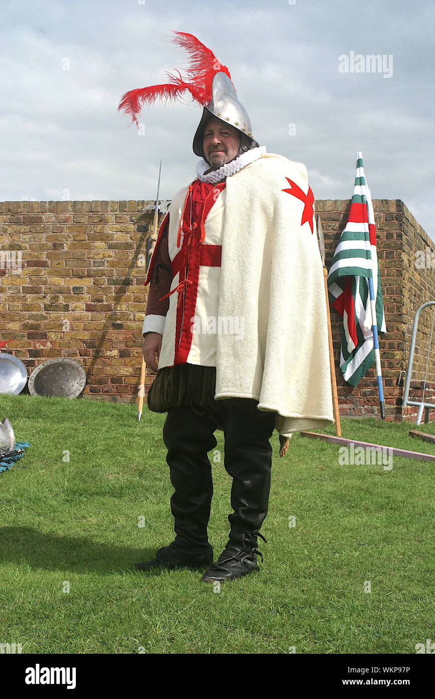 A re-enactment at Tilbury Fort of Queen Elizabeth I's speech to the ...