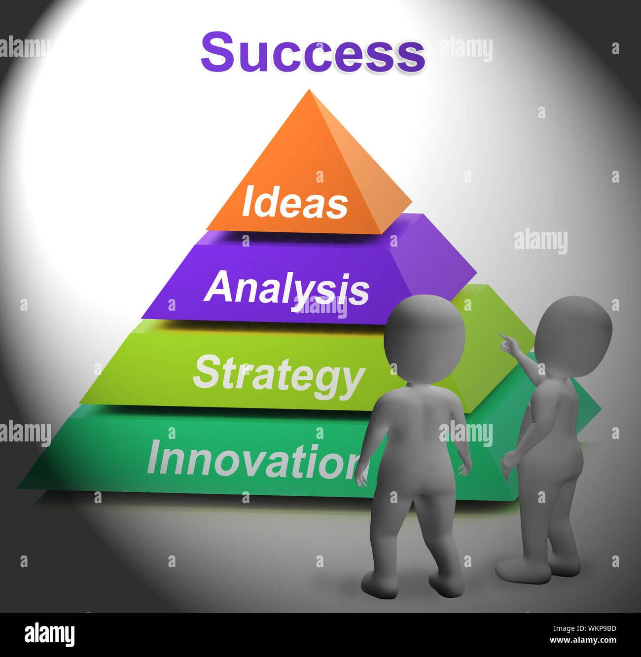 Success Pyramid Showing Accomplishment Progress And Successful Stock ...