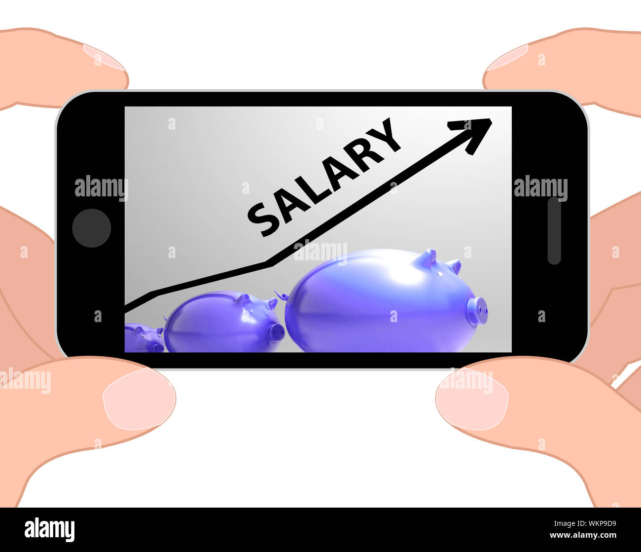 Salary Arrow Displaying Pay Rise For Workers Stock Photo - Alamy