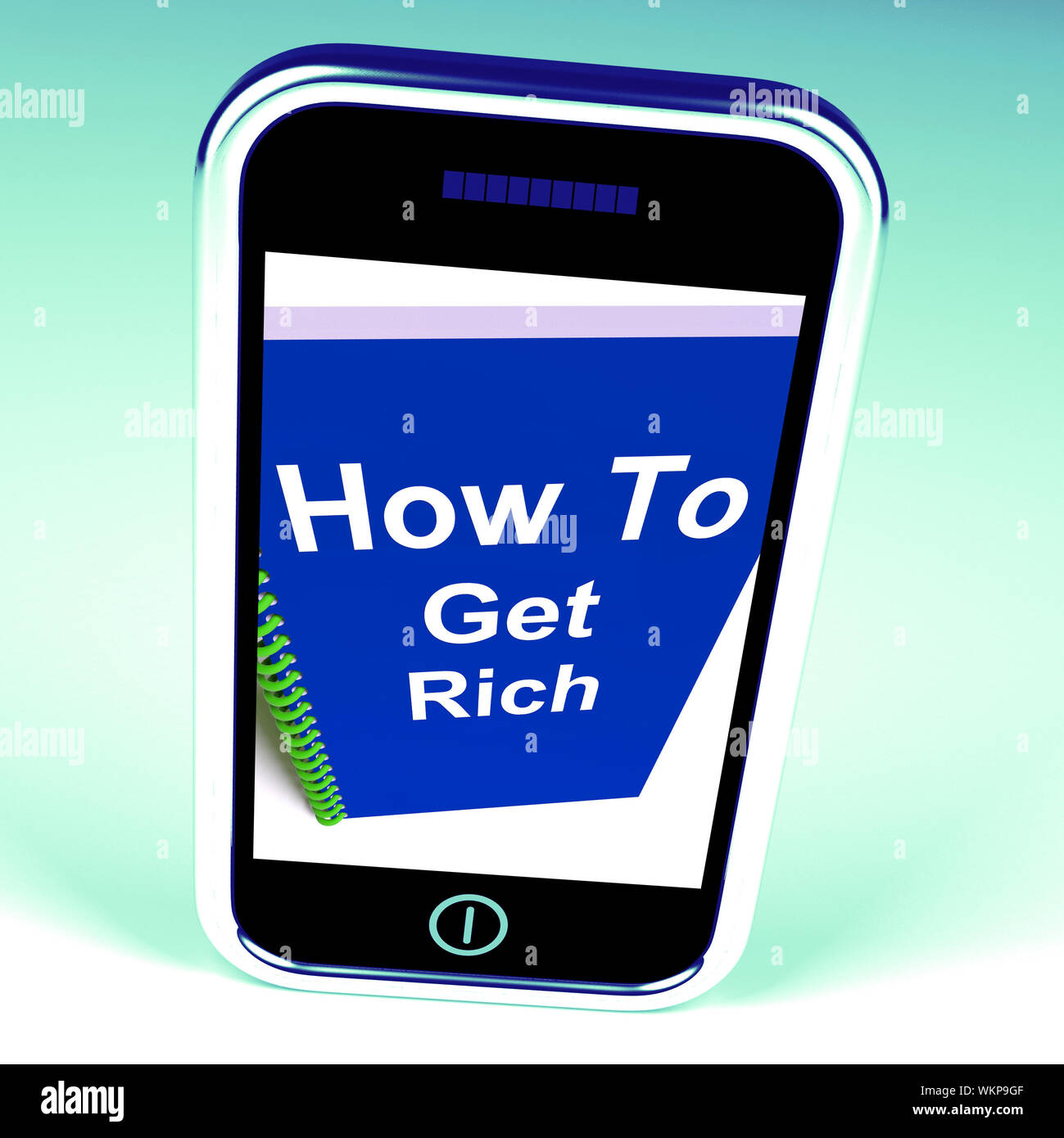 How to Get Rich on Phone Representing Getting Wealthy Stock Photo - Alamy