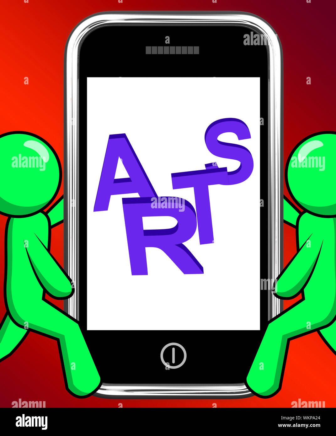 Arts On Phone Displaying Creative Design Or Artwork Stock Photo - Alamy