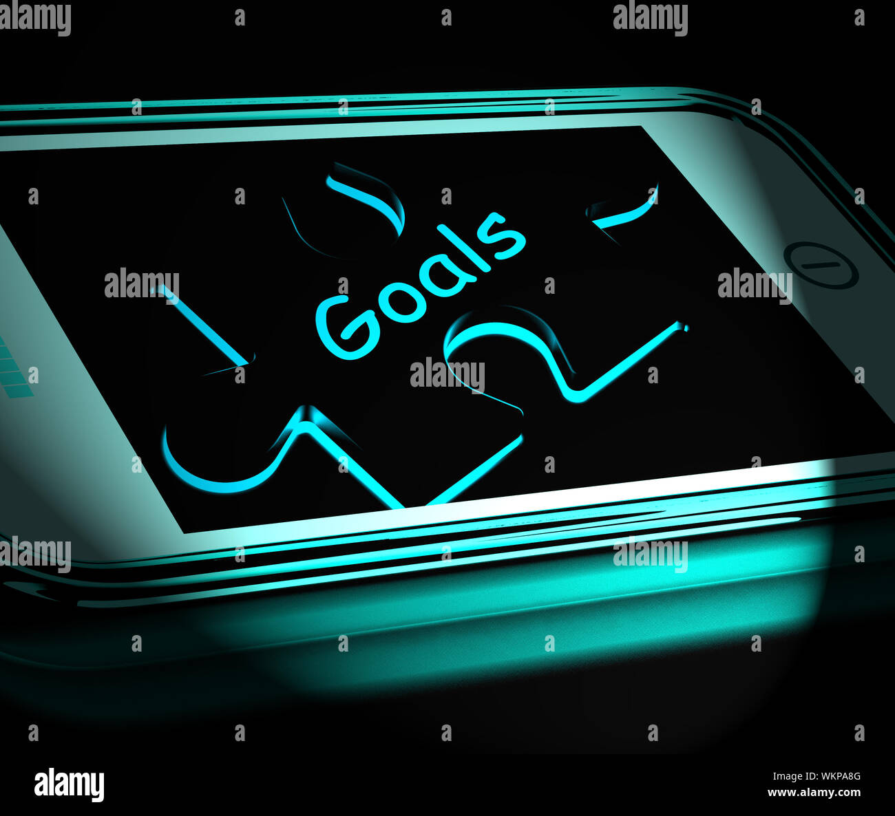 Goals Smartphone Displaying Aims Objectives And Targets Stock Photo - Alamy