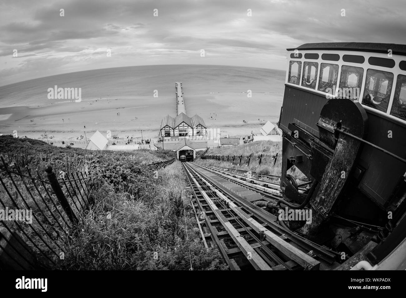 The Saltburn Cliff Lift at Saltburn-by-the-Sea, United Kingdom Stock ...