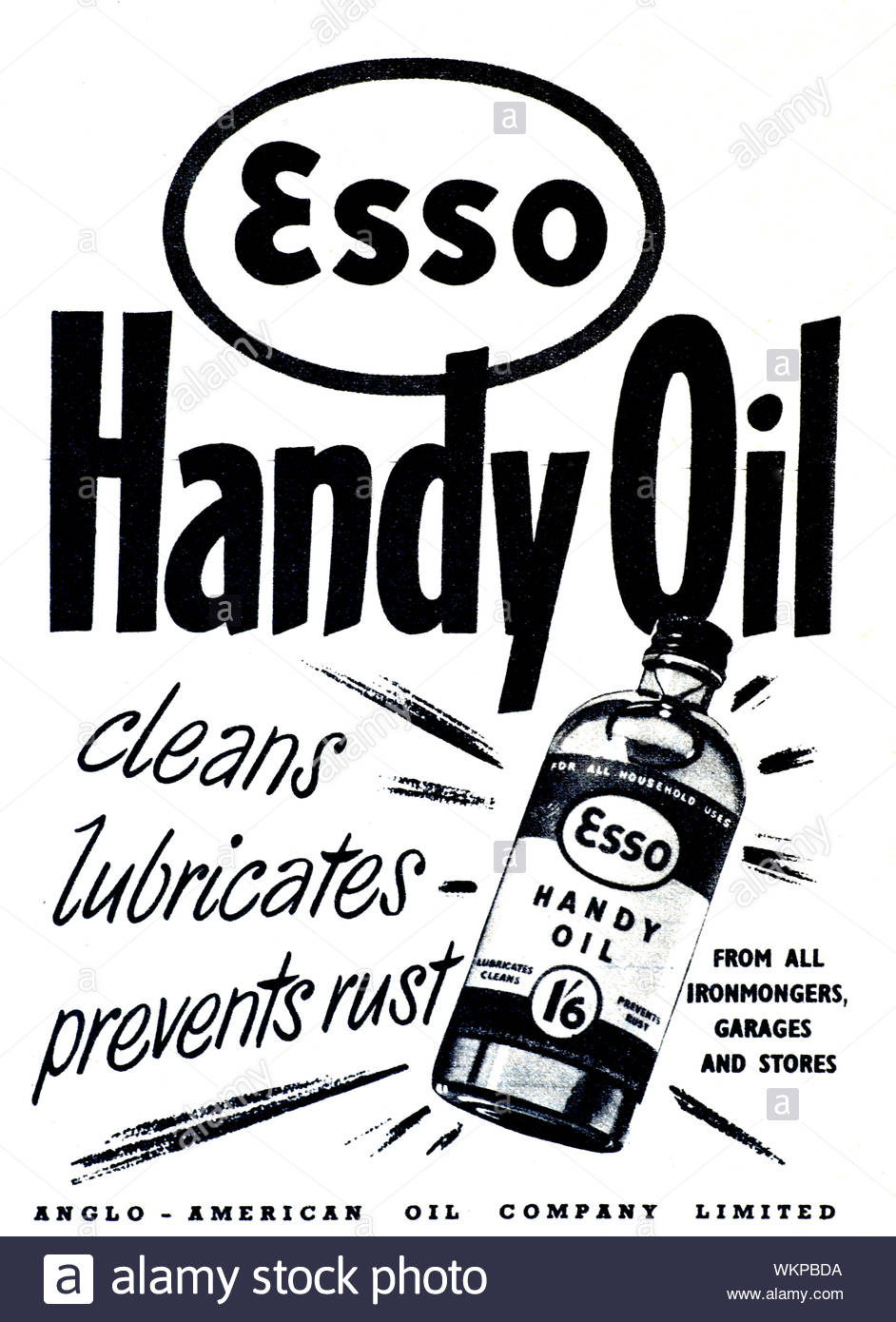 Vintage advert oil Cut Out Stock Images & Pictures - Alamy