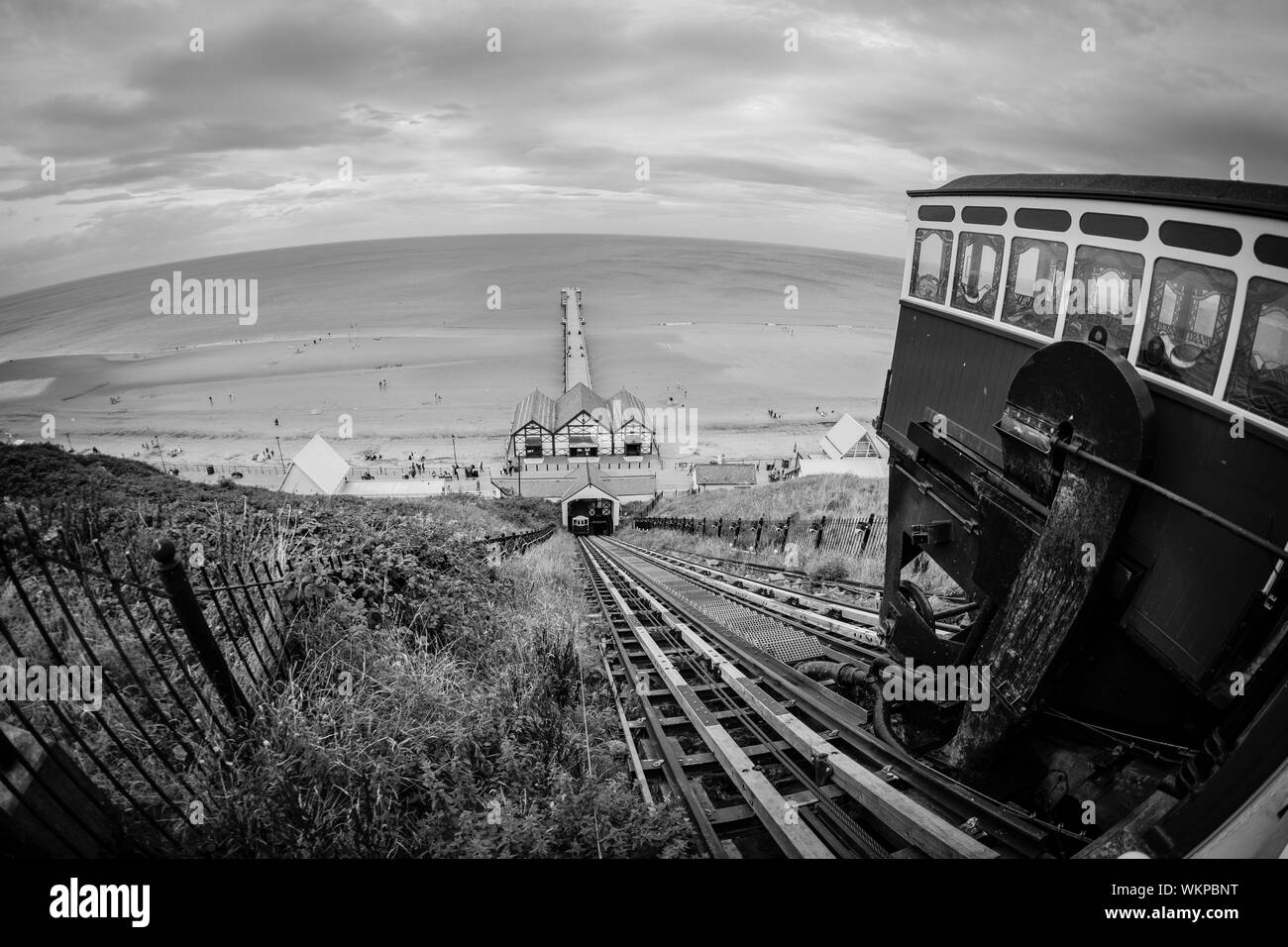 The Saltburn Cliff Lift at Saltburn-by-the-Sea, United Kingdom Stock ...