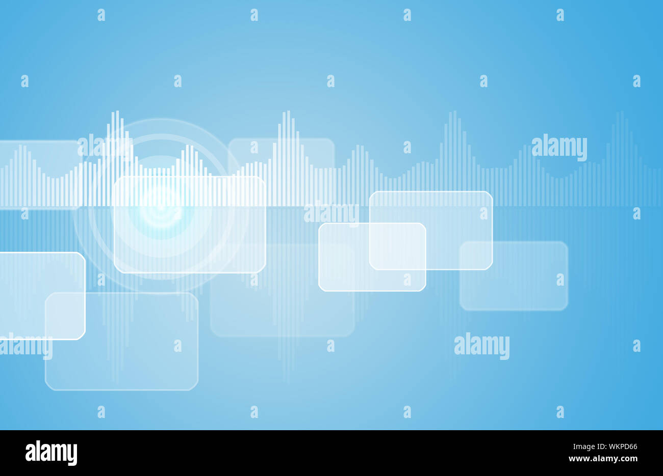Graphs and circles. Blue gradient as backdrop Stock Photo - Alamy