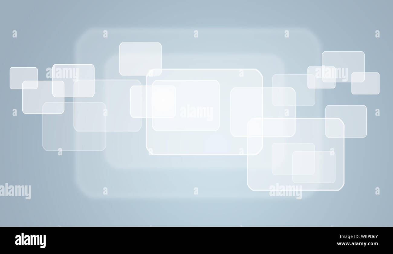 Transparent rectangle frames. Blue gradient as backdrop Stock Photo - Alamy