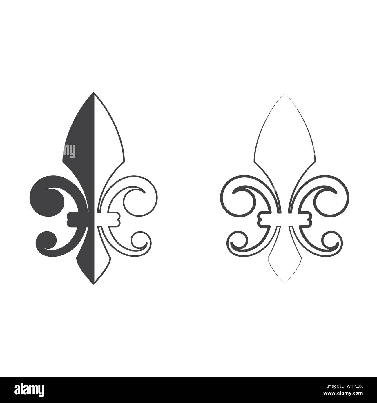 Fleur de lis vector icon design template Stock Vector Image & Art - Alamy