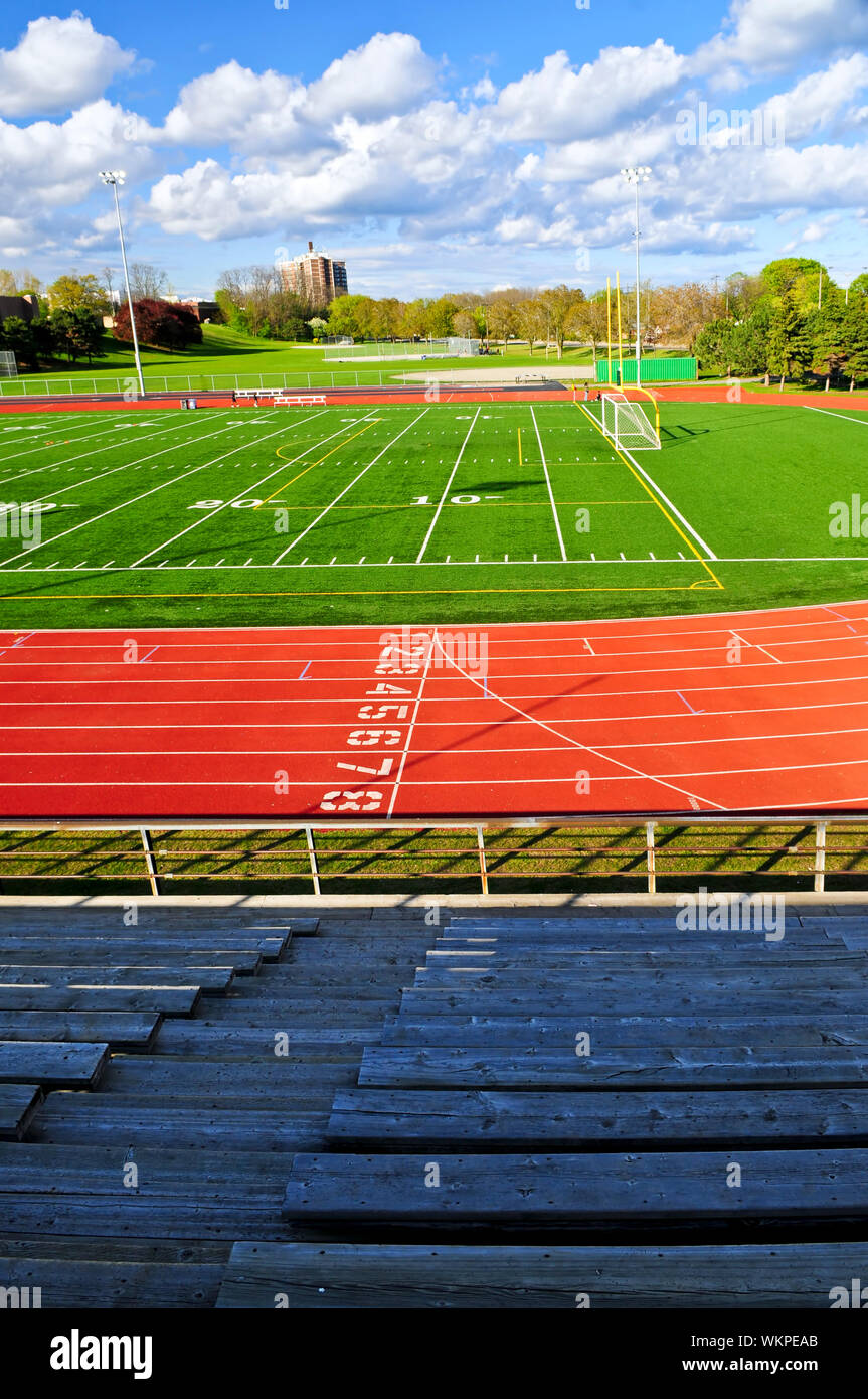 Wide angle view of public outdoor athletic stadium Stock Photo - Alamy