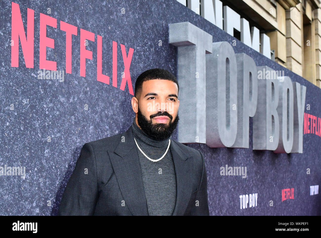 Drake attending uk premiere top boy hackney picturehouse hi-res stock ...
