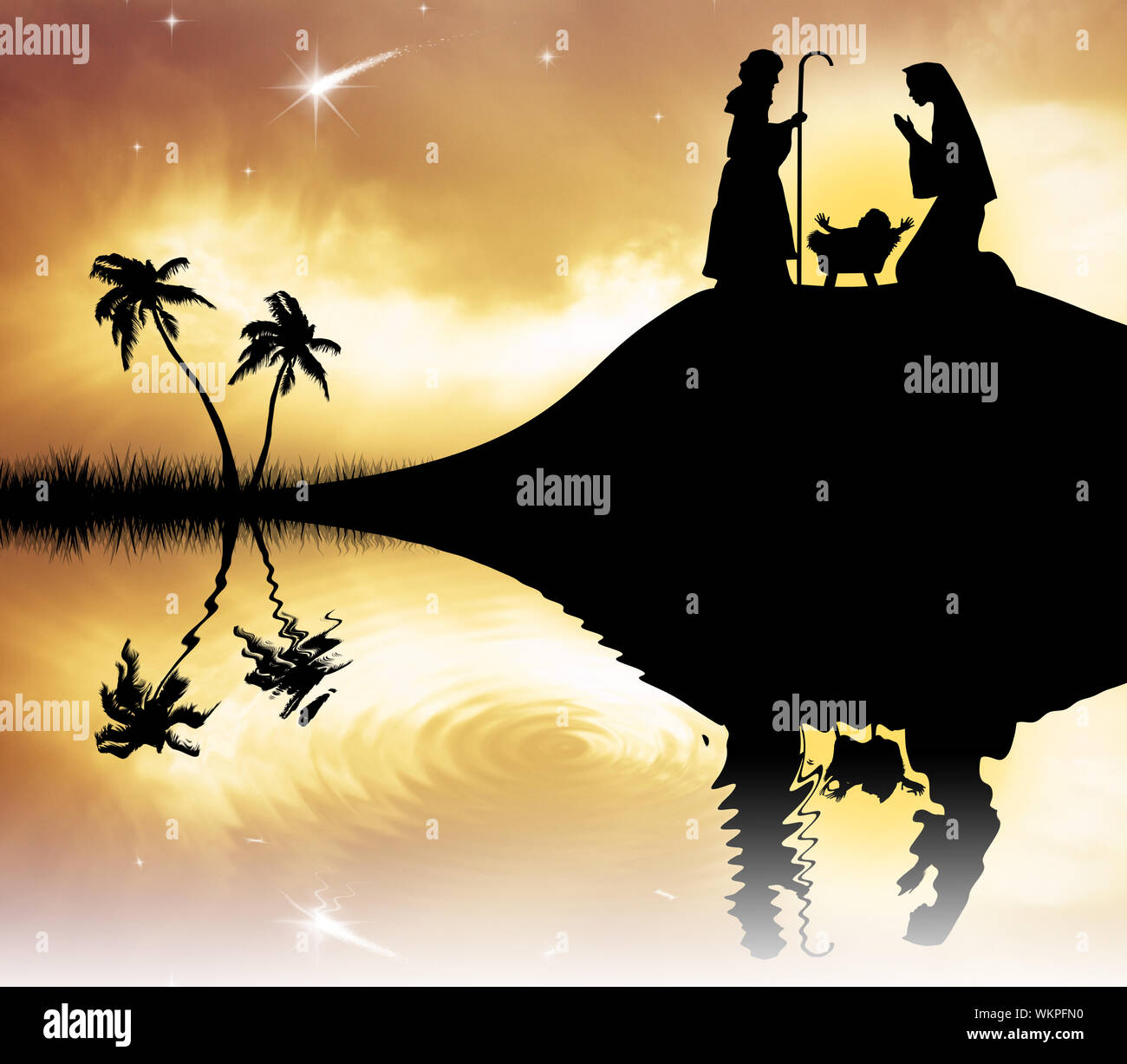 Christmas Nativity scene Stock Photo - Alamy