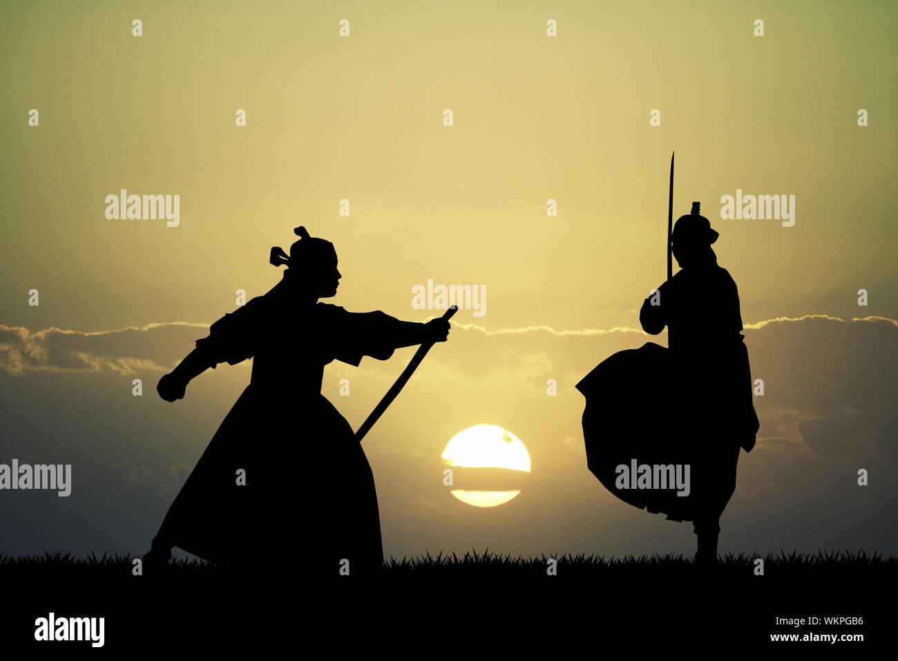 Samurai fighting hi-res stock photography and images - Alamy