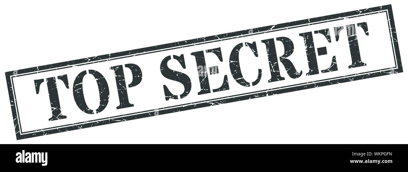 top secret stamp. top secret square grunge sign. top secret Stock ...