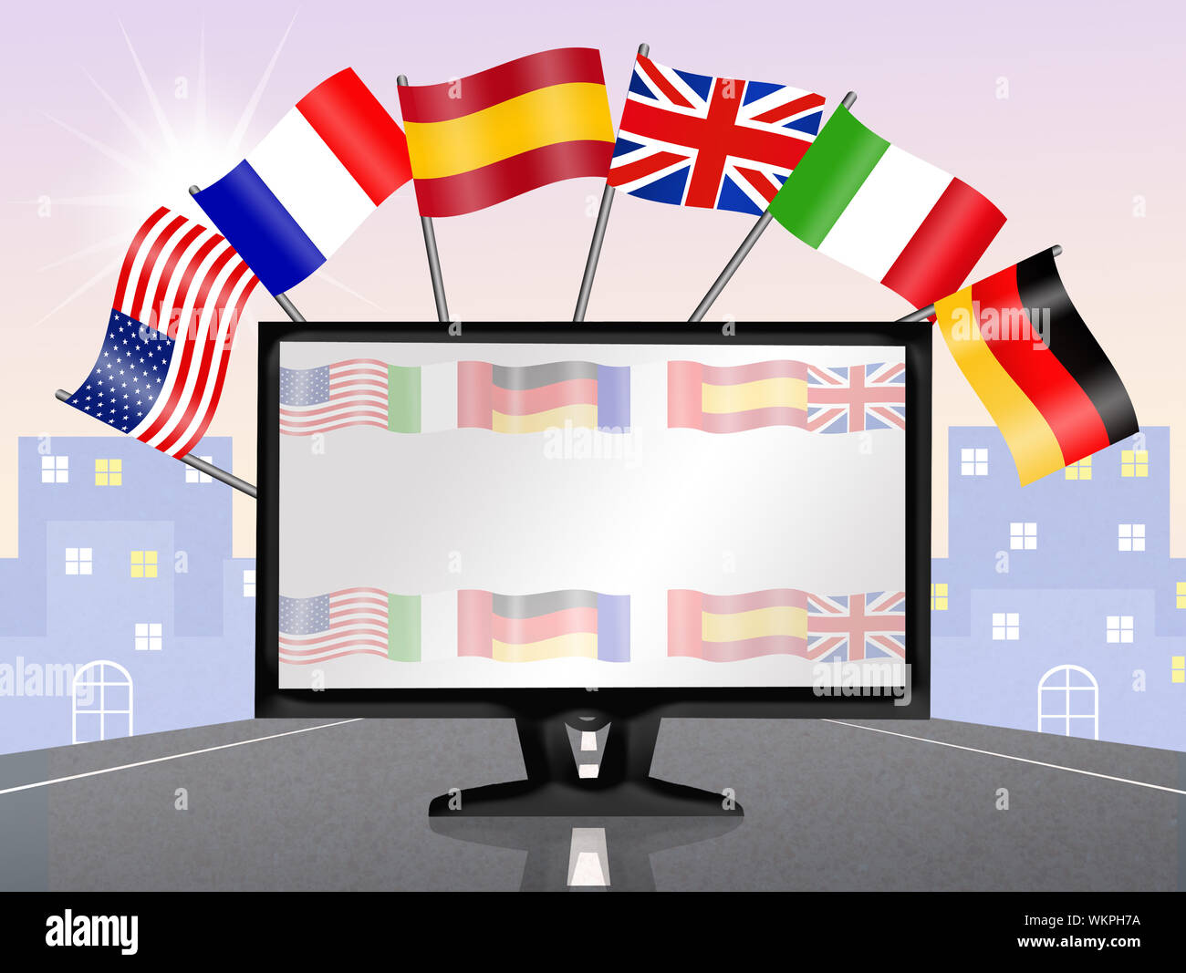 Spanish language tv network hi-res stock photography and images - Alamy