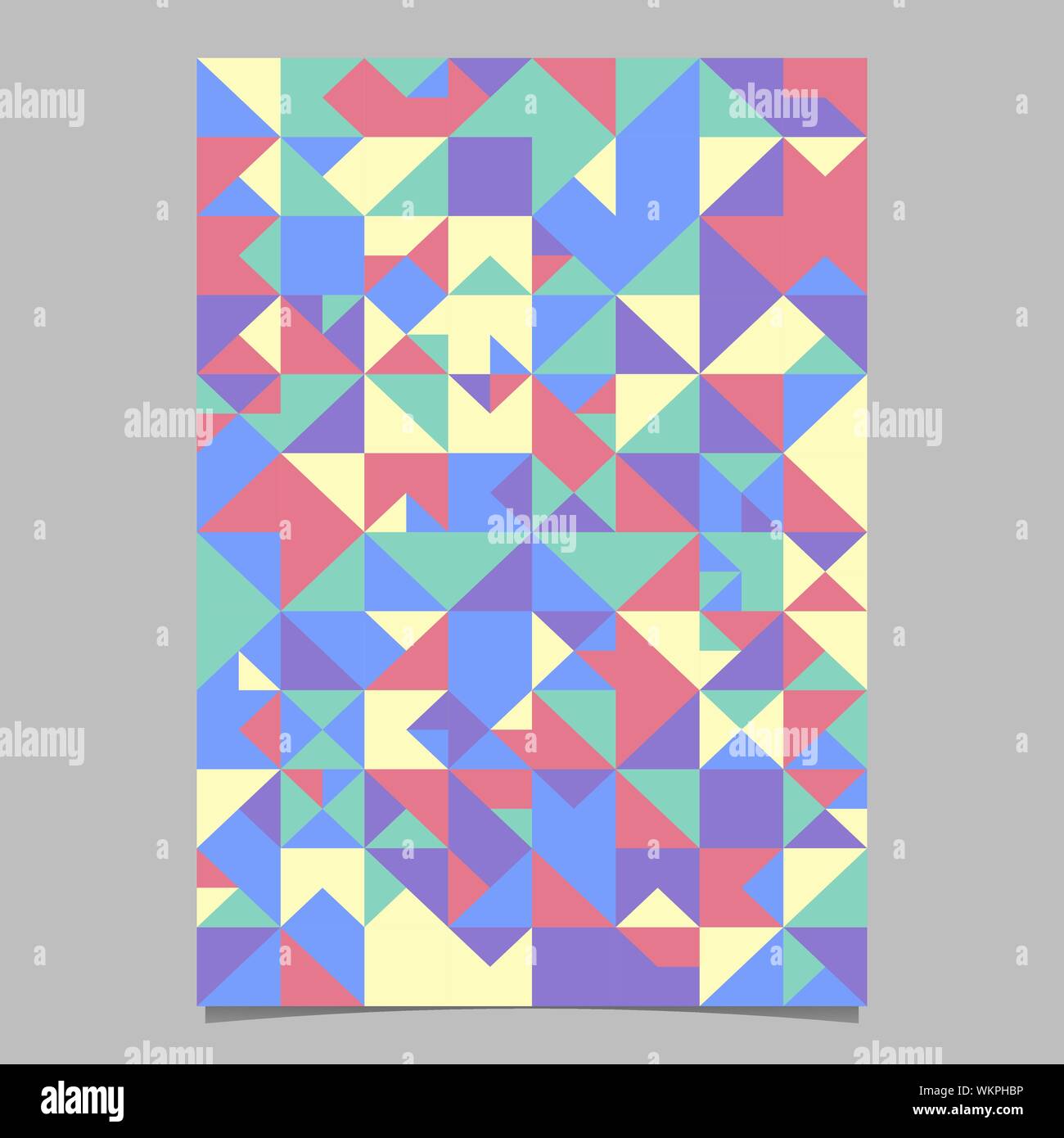 Geometrical triangle tile poster template - colorful abstract polygonal ...