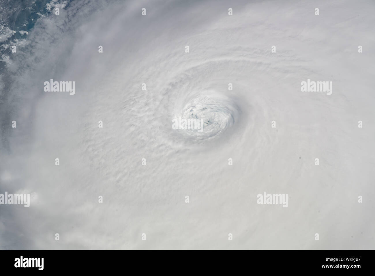 International Space Station. 02 September, 2019. Cyclonic eye wall ...