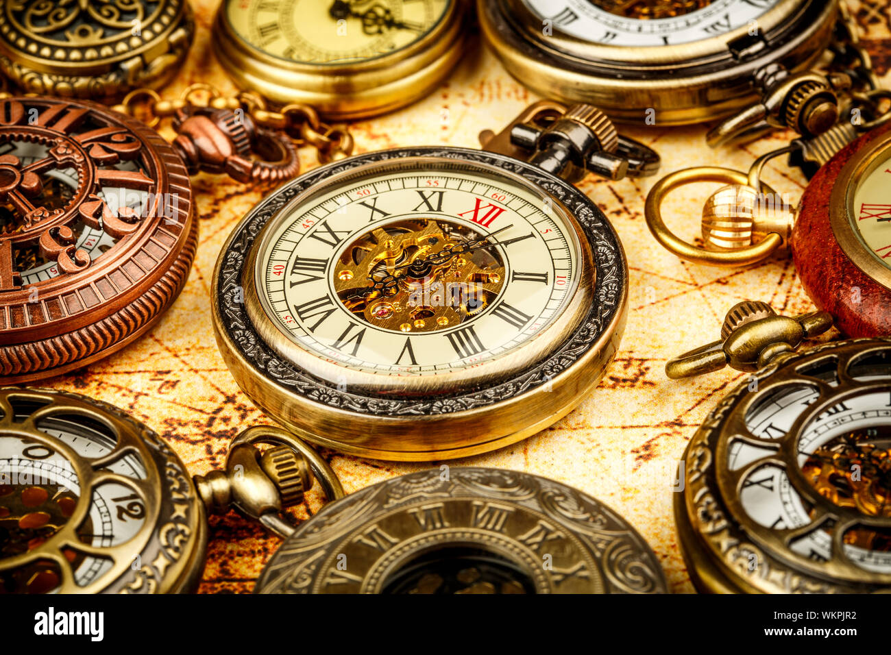 Vintage Antique pocket watch Stock Photo - Alamy