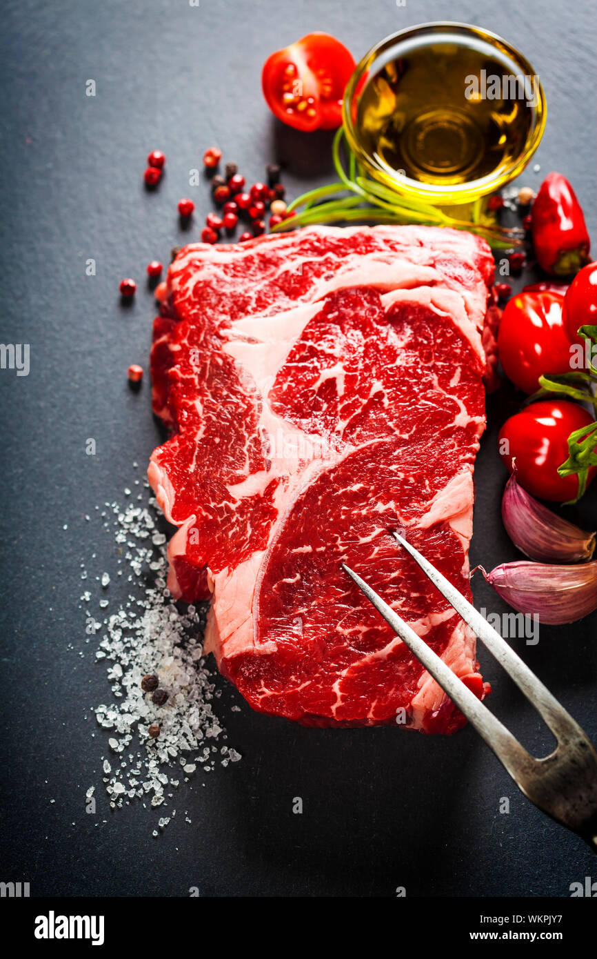 Raw beef steak Stock Photo - Alamy