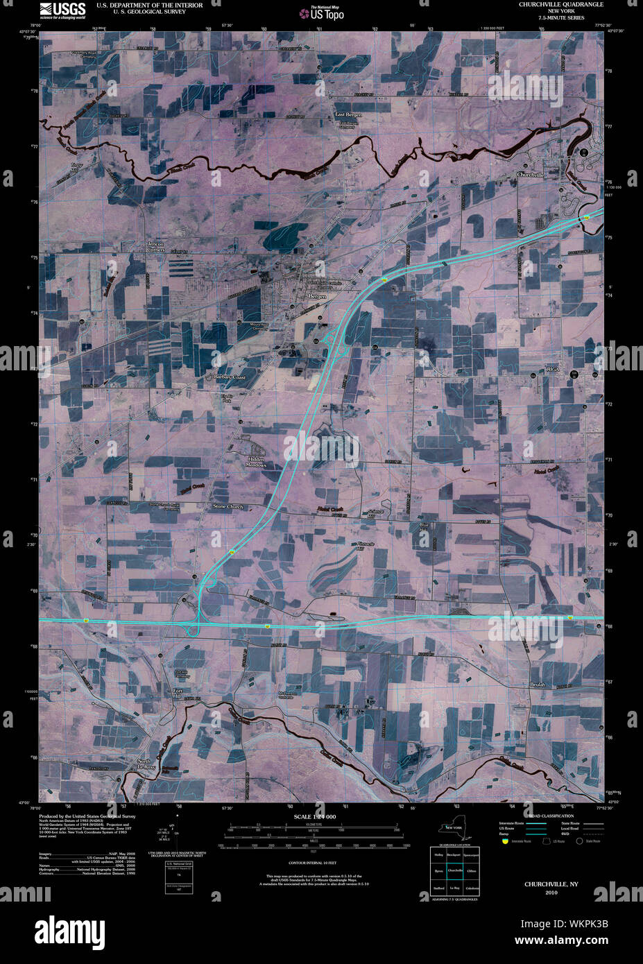 New York NY Churchville 20100126 TM Inverted Restoration Stock Photo ...