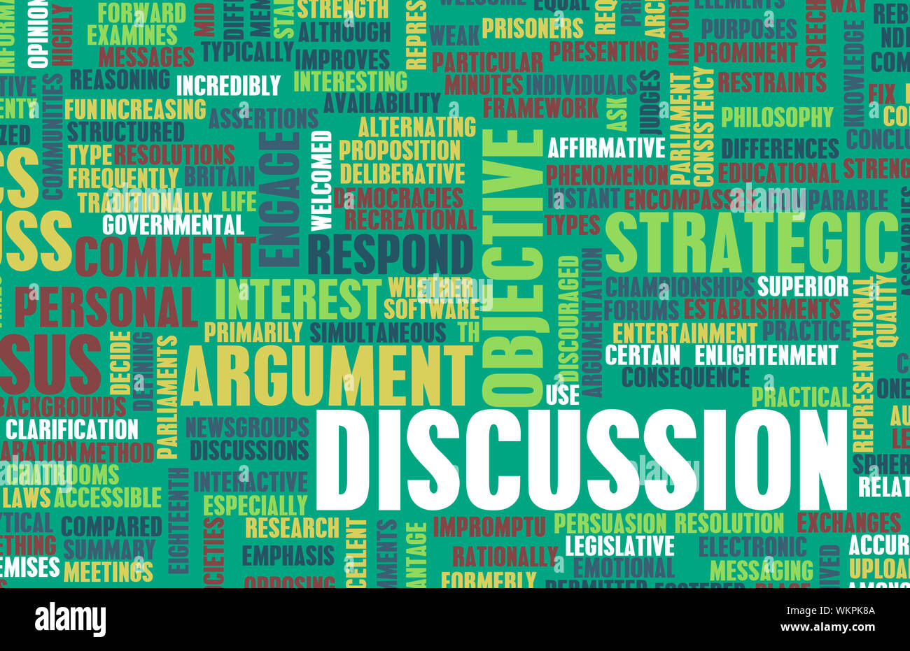 Discussion or Debate as a Verbal Concept Art Stock Photo - Alamy