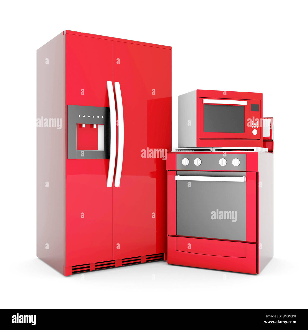picture of household appliances on a white background Stock Photo - Alamy