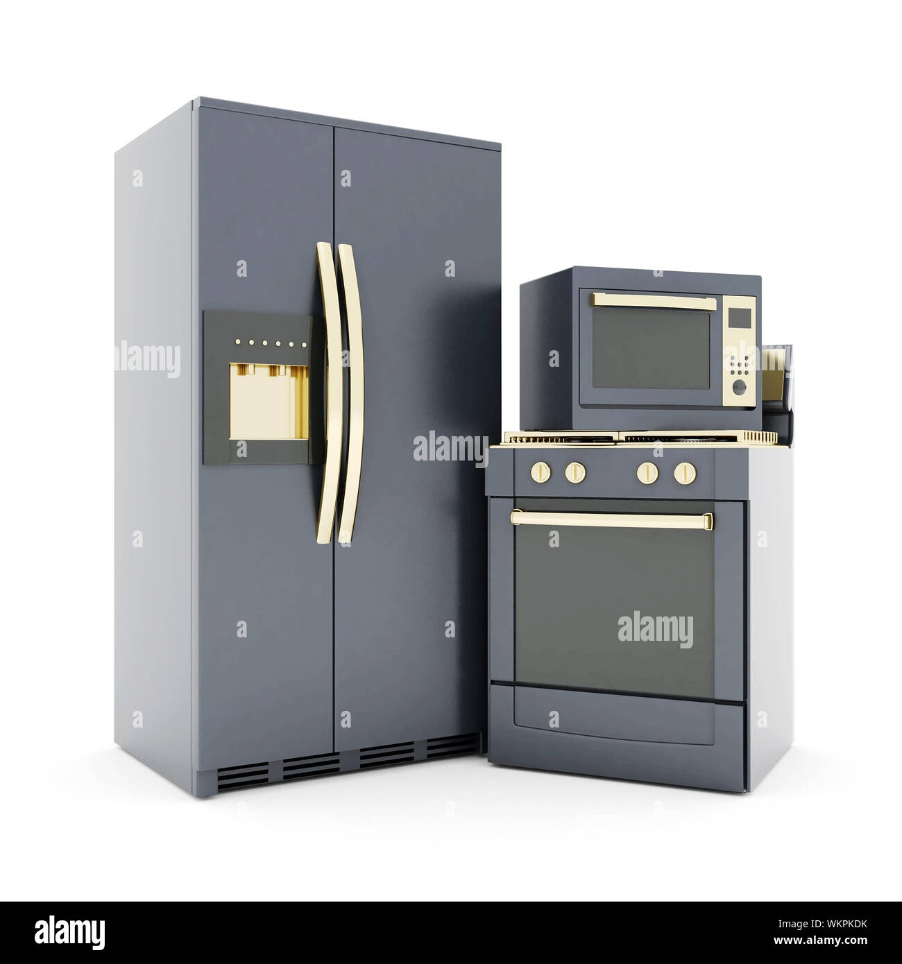 picture of household appliances on a white background Stock Photo - Alamy