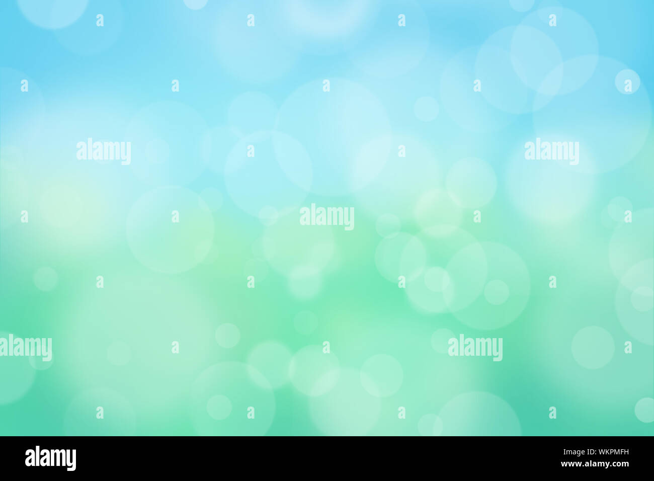 Airy background with bokeh and other lights effect on blue, green ...
