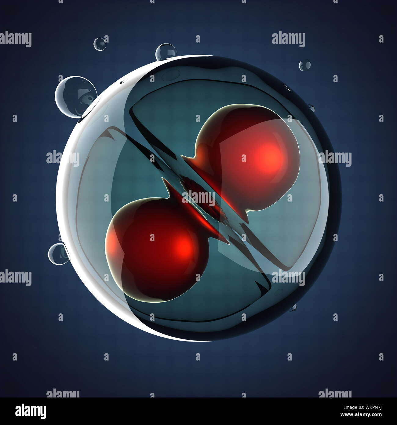 A micro cell division process illustration Stock Photo - Alamy