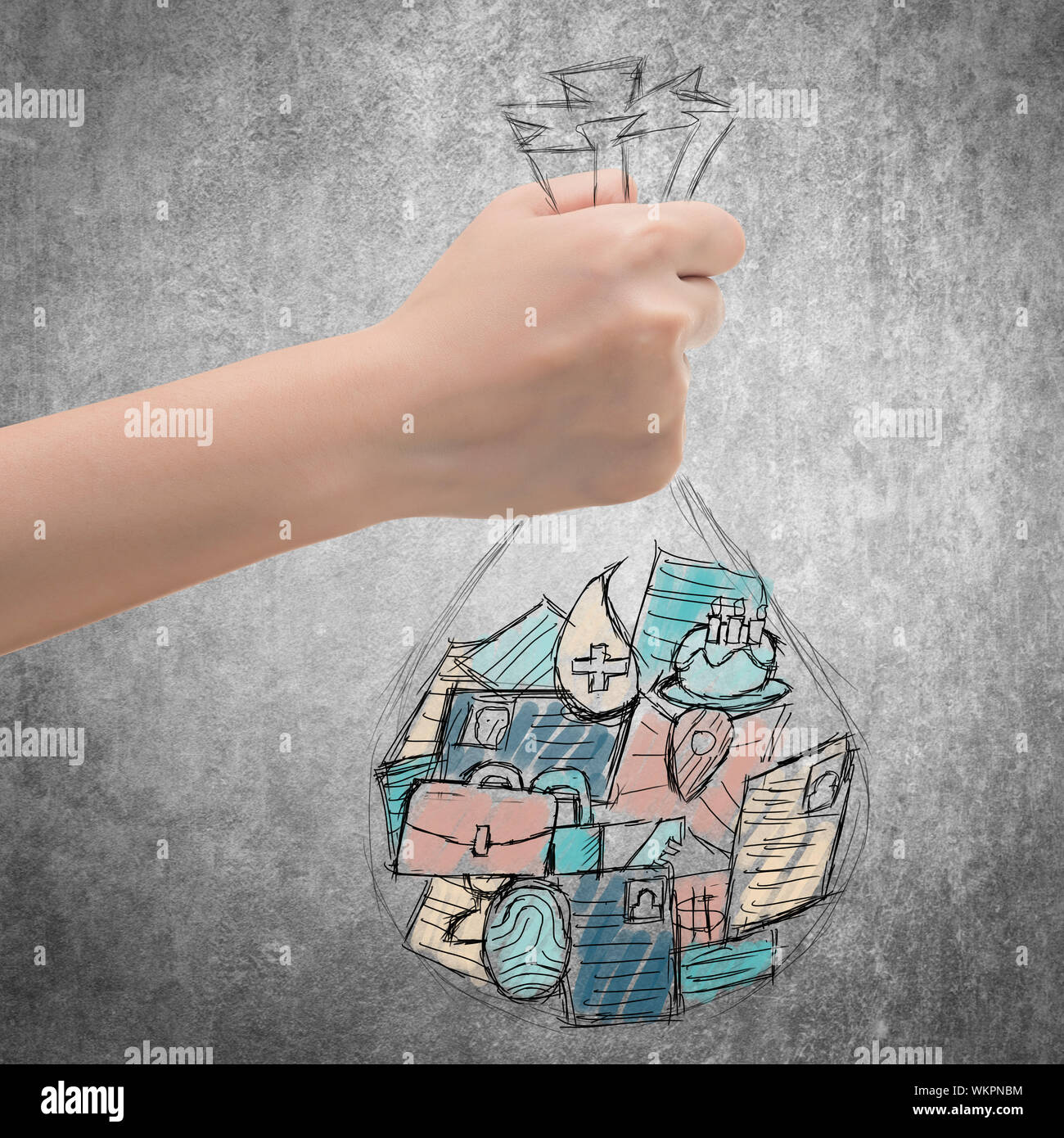 Hold your privacy, concept of personal information Stock Photo - Alamy