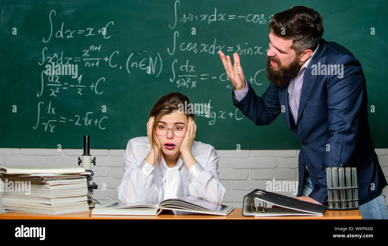 Man unhappy communicating. Conflict situation. School conflict ...