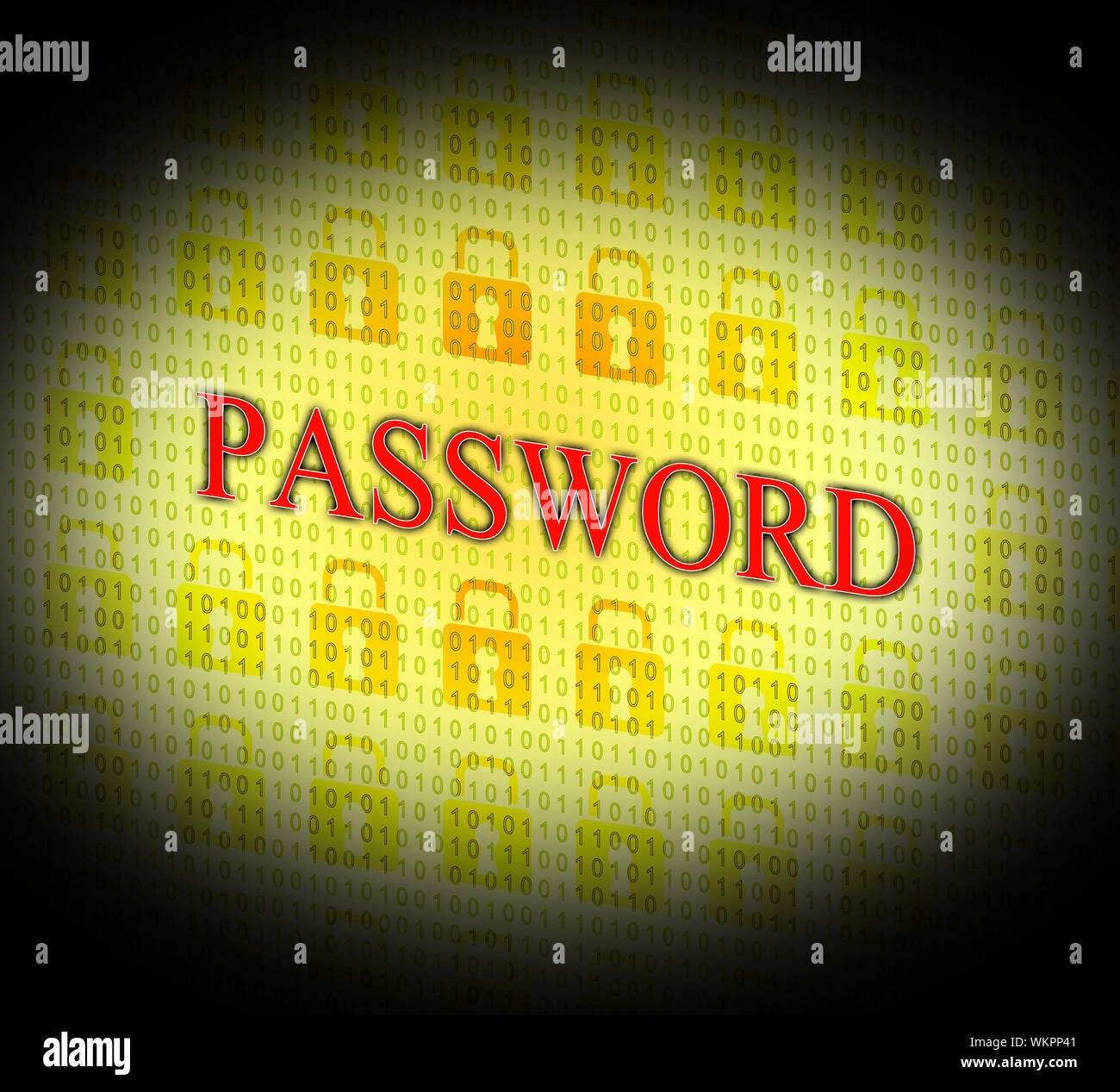 Security Password Showing Log In And Secured Stock Photo - Alamy
