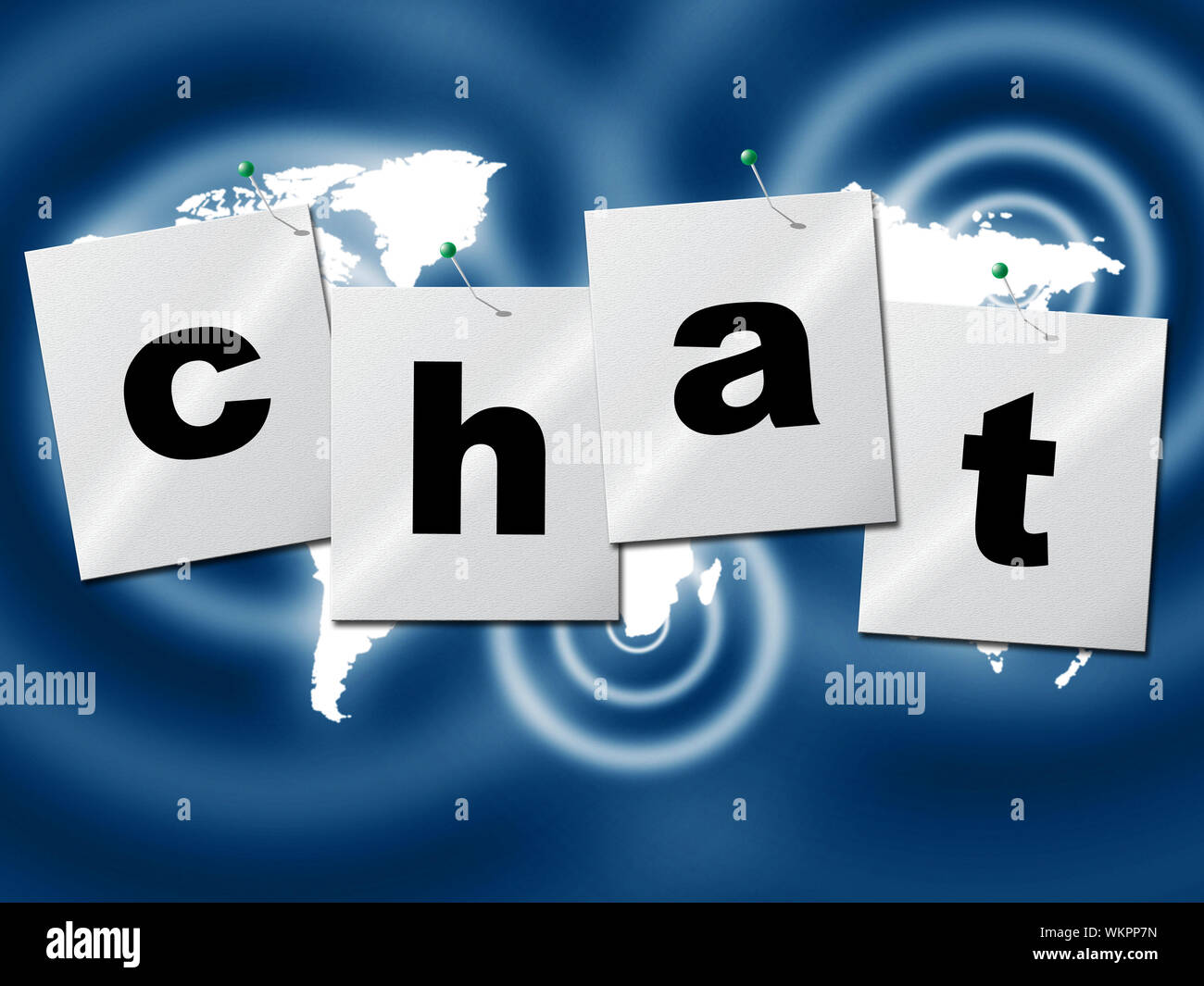 Chatting Chat Showing Talking Messenger And Text Stock Photo - Alamy