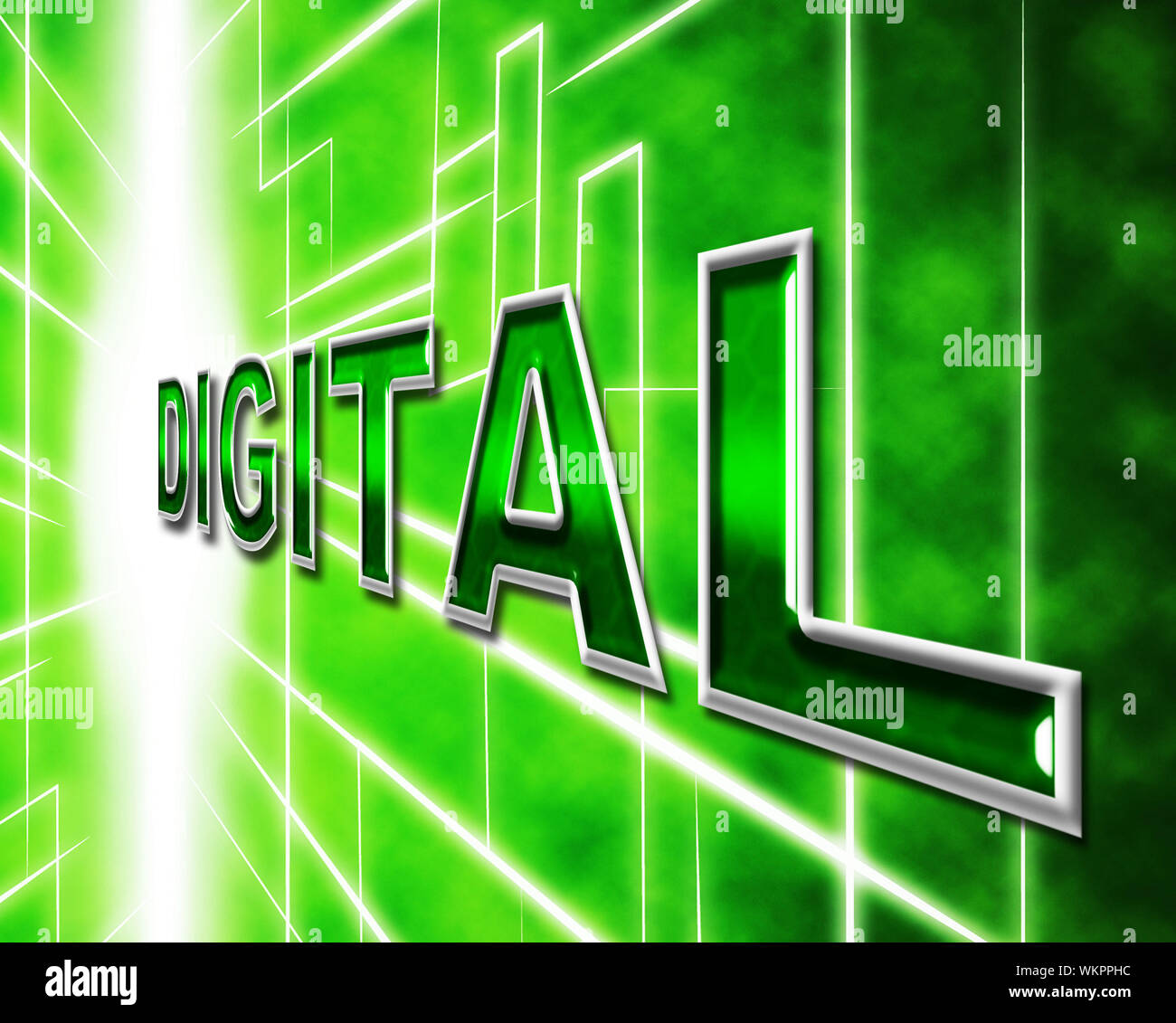 Digital Network Showing Global Communications And Connectivity Stock ...