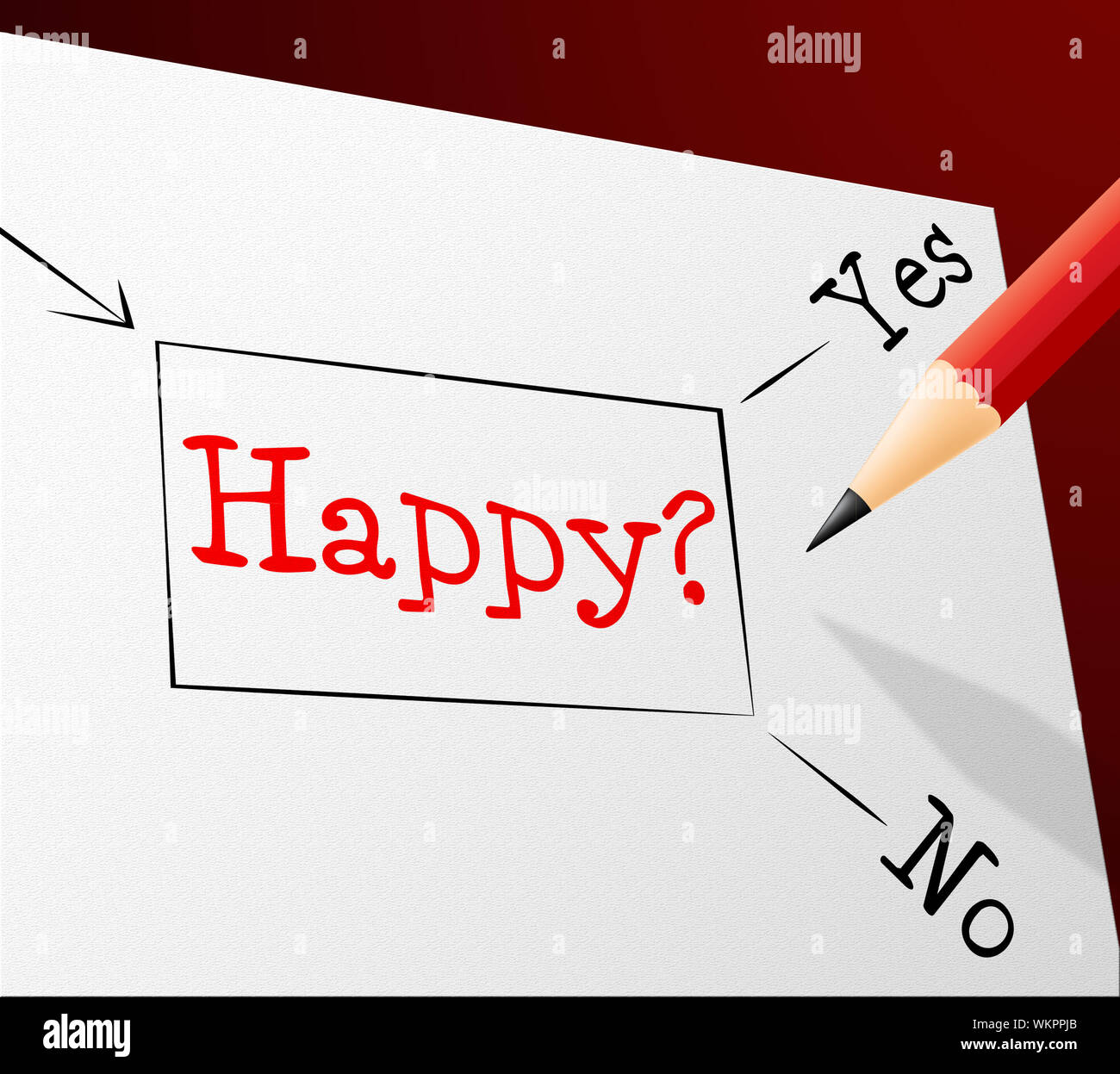 Happy Joy Showing Positive Alternative And Path Stock Photo - Alamy