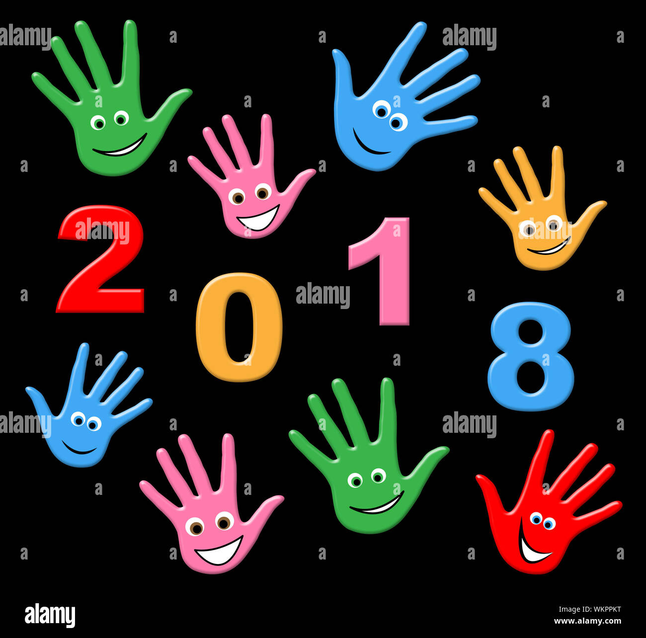 New Year Indicating Two Thousand Eighteen And Celebrating Stock Photo ...