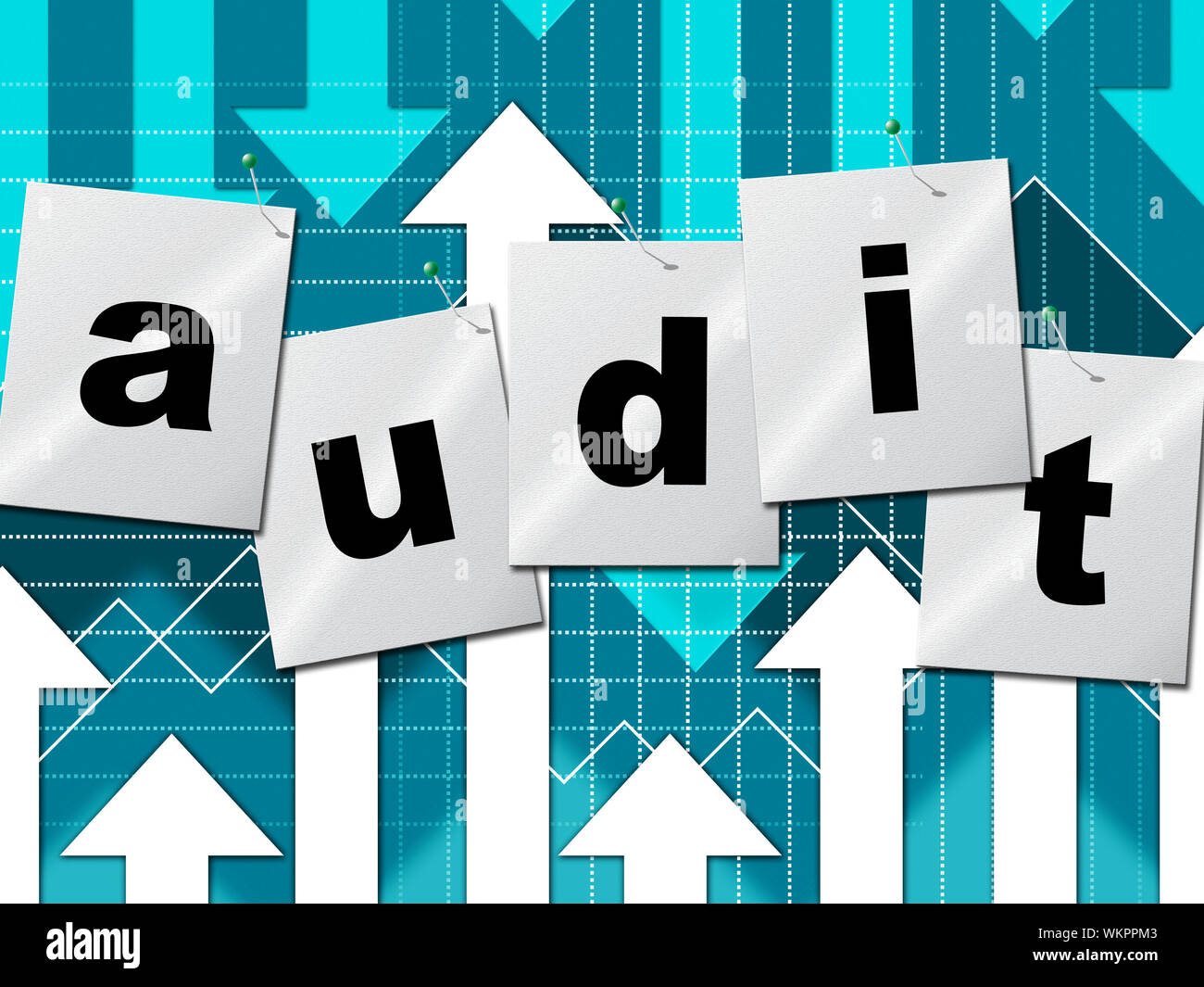 Audit Graph Showing Scrutiny Statistic And Verification Stock Photo - Alamy