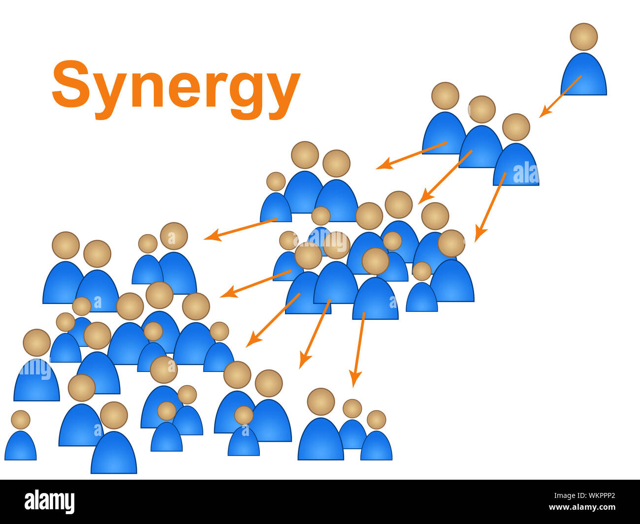 Synergy Team Representing Work Together And Partnership Stock Photo - Alamy