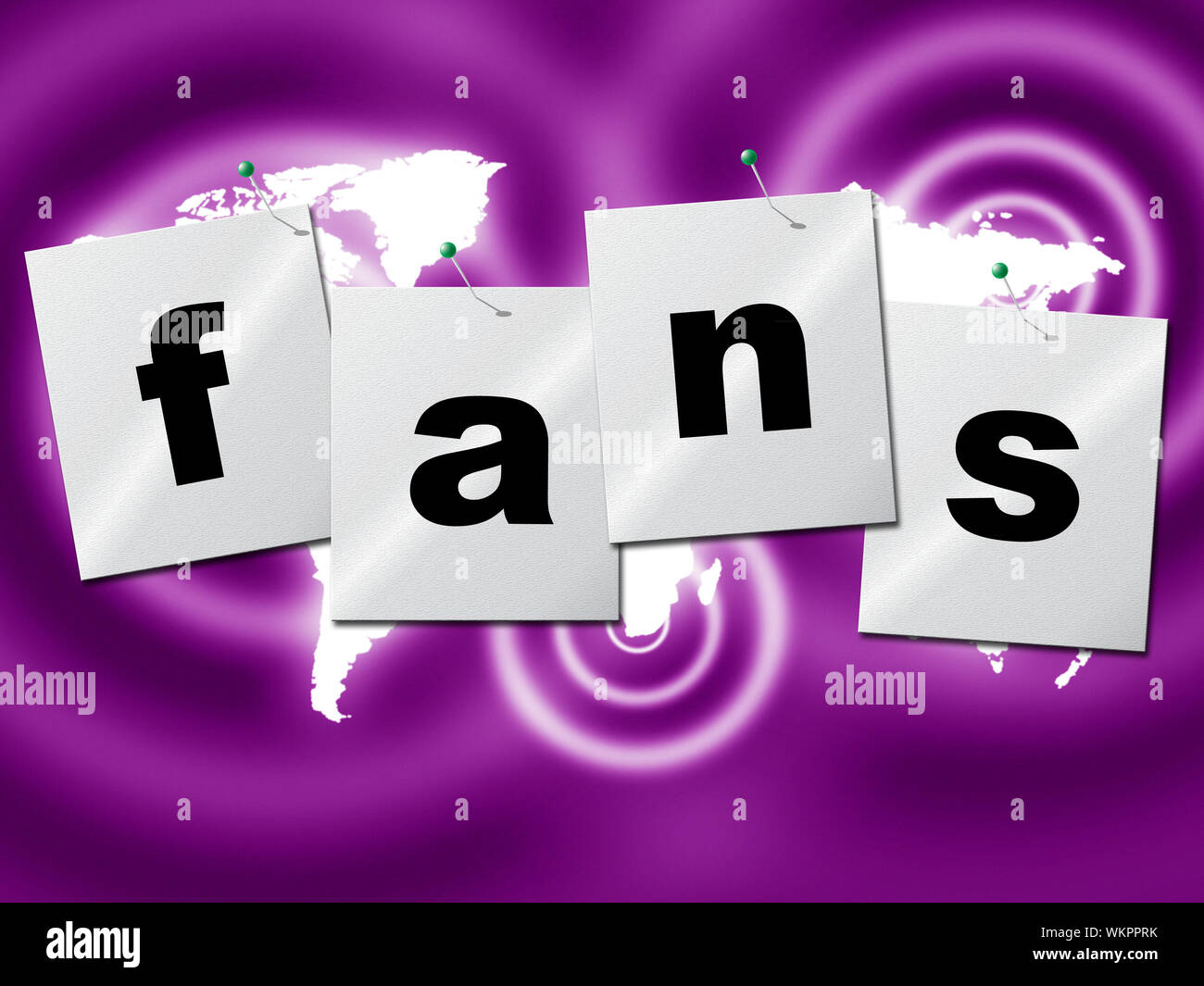 Online Fans Showing World Wide Web And Social Media Stock Photo - Alamy