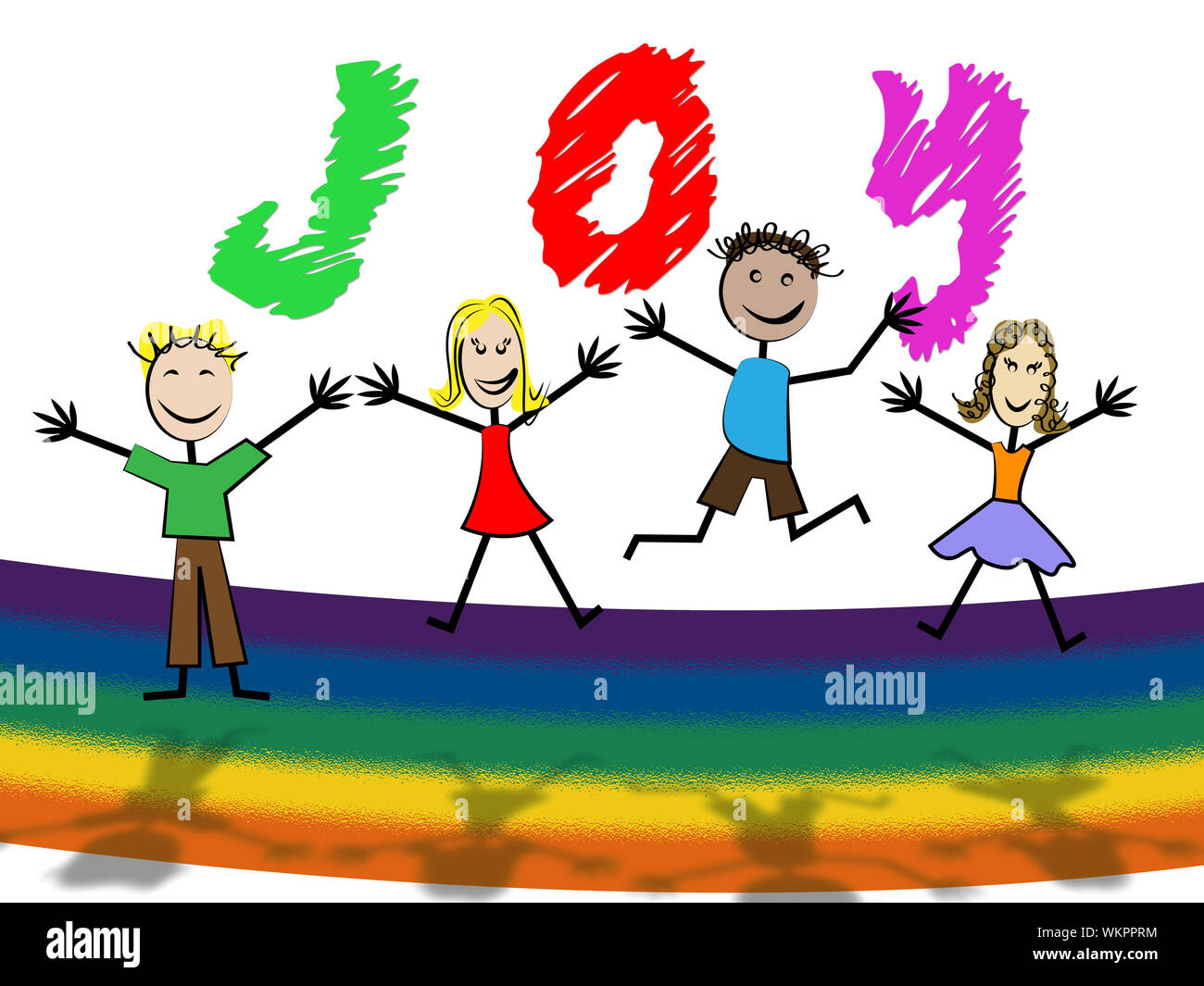 Joy Kids Indicating Jubilant Toddlers And Fun Stock Photo - Alamy