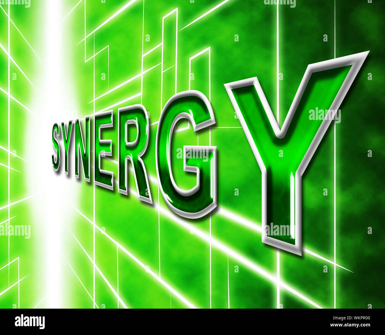 Energy Synergy Meaning Power Source And Energize Stock Photo - Alamy