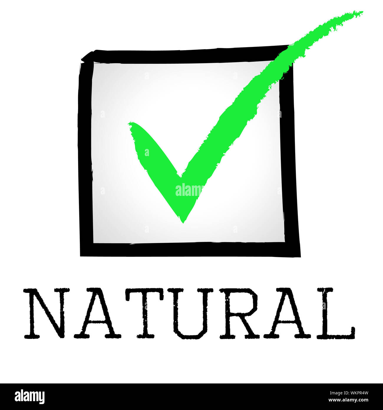 Natural Tick Representing Checked Green And Mark Stock Photo - Alamy