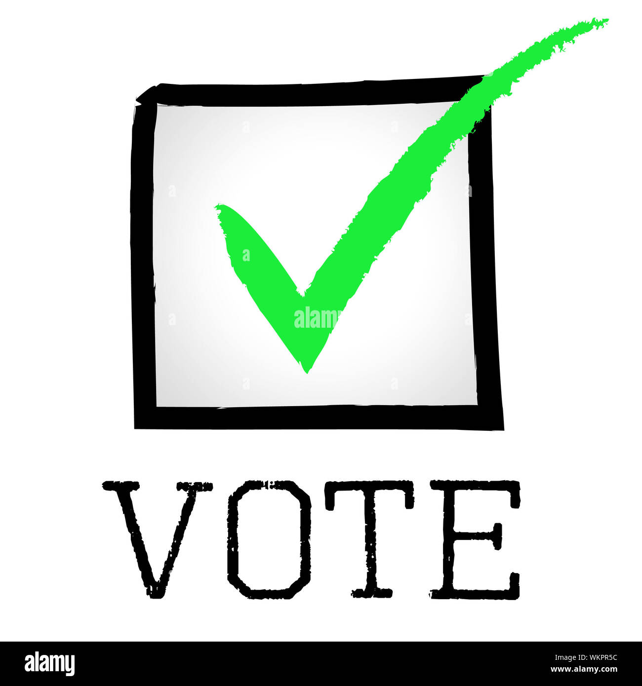 Vote Tick Representing Check Choice And Choose Stock Photo - Alamy