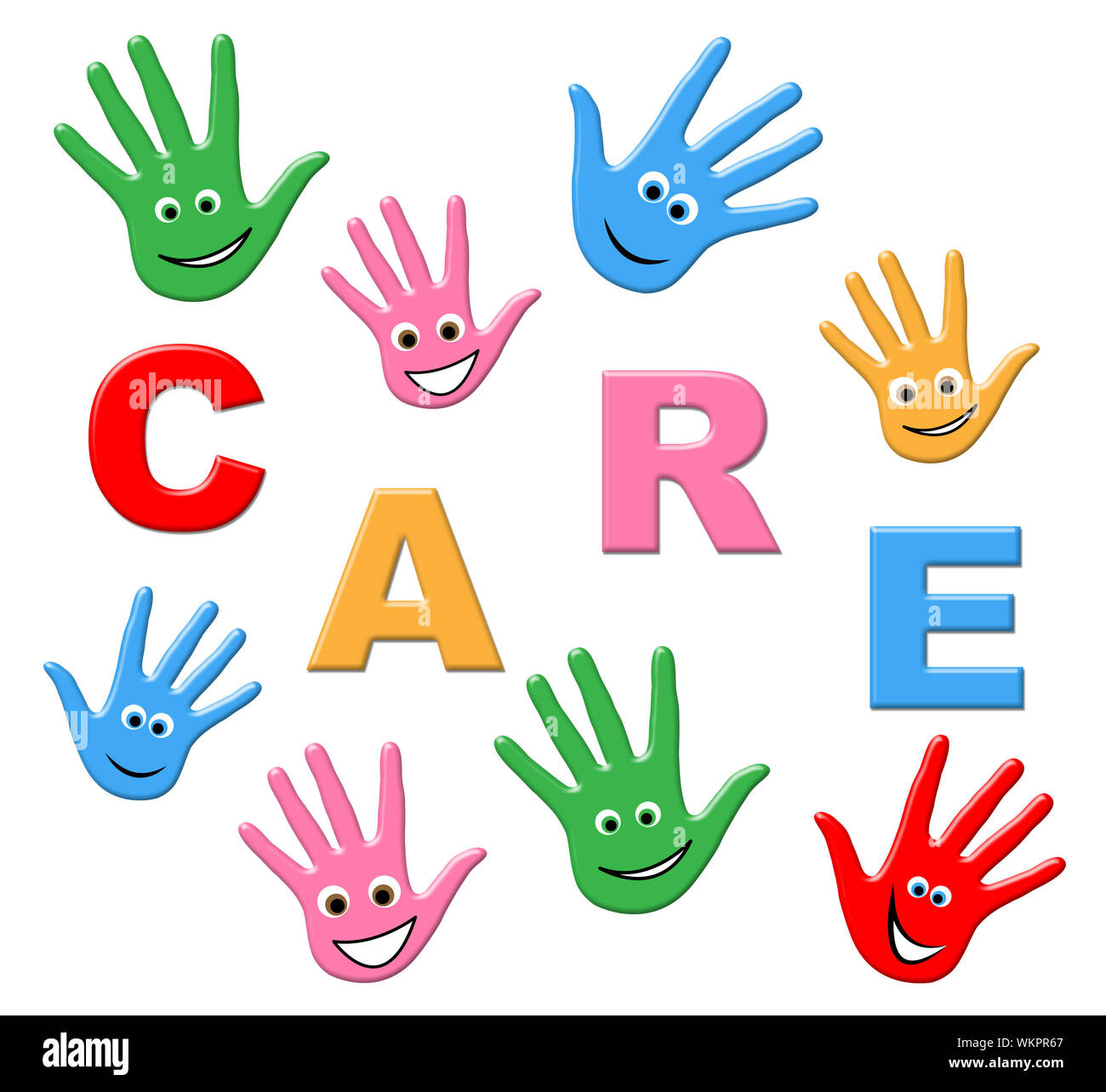 Care Kids Showing Looking After And Toddlers Stock Photo - Alamy