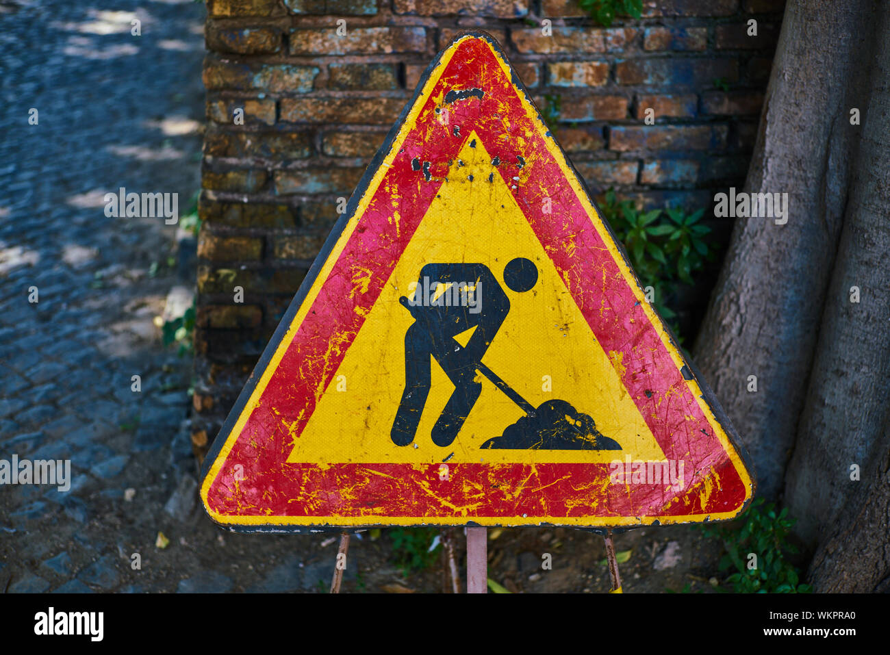 Warning Men At Work Sign High Resolution Stock Photography and Images ...