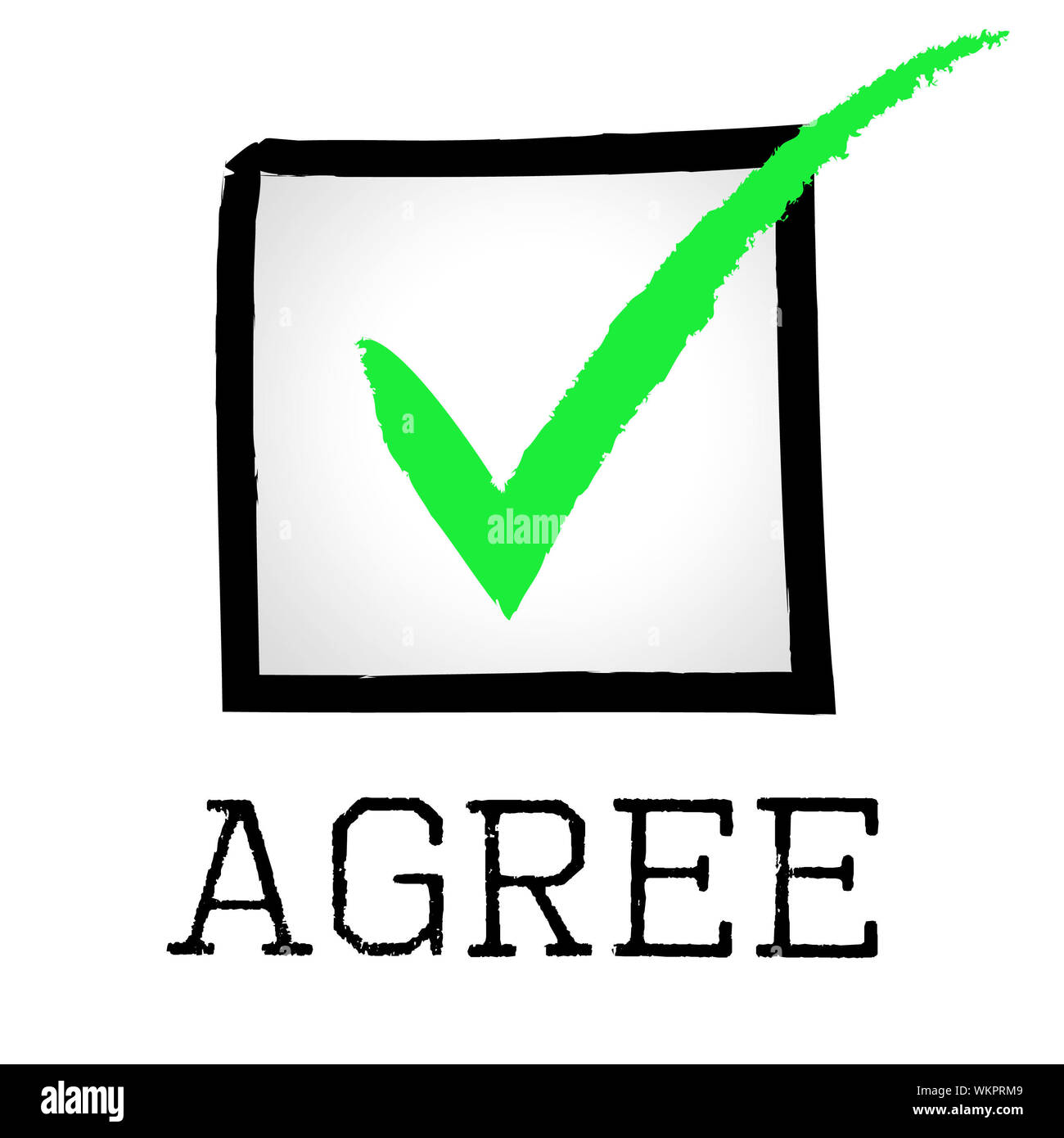 Agree Tick Indicating Yep Checkmark And Correct Stock Photo - Alamy