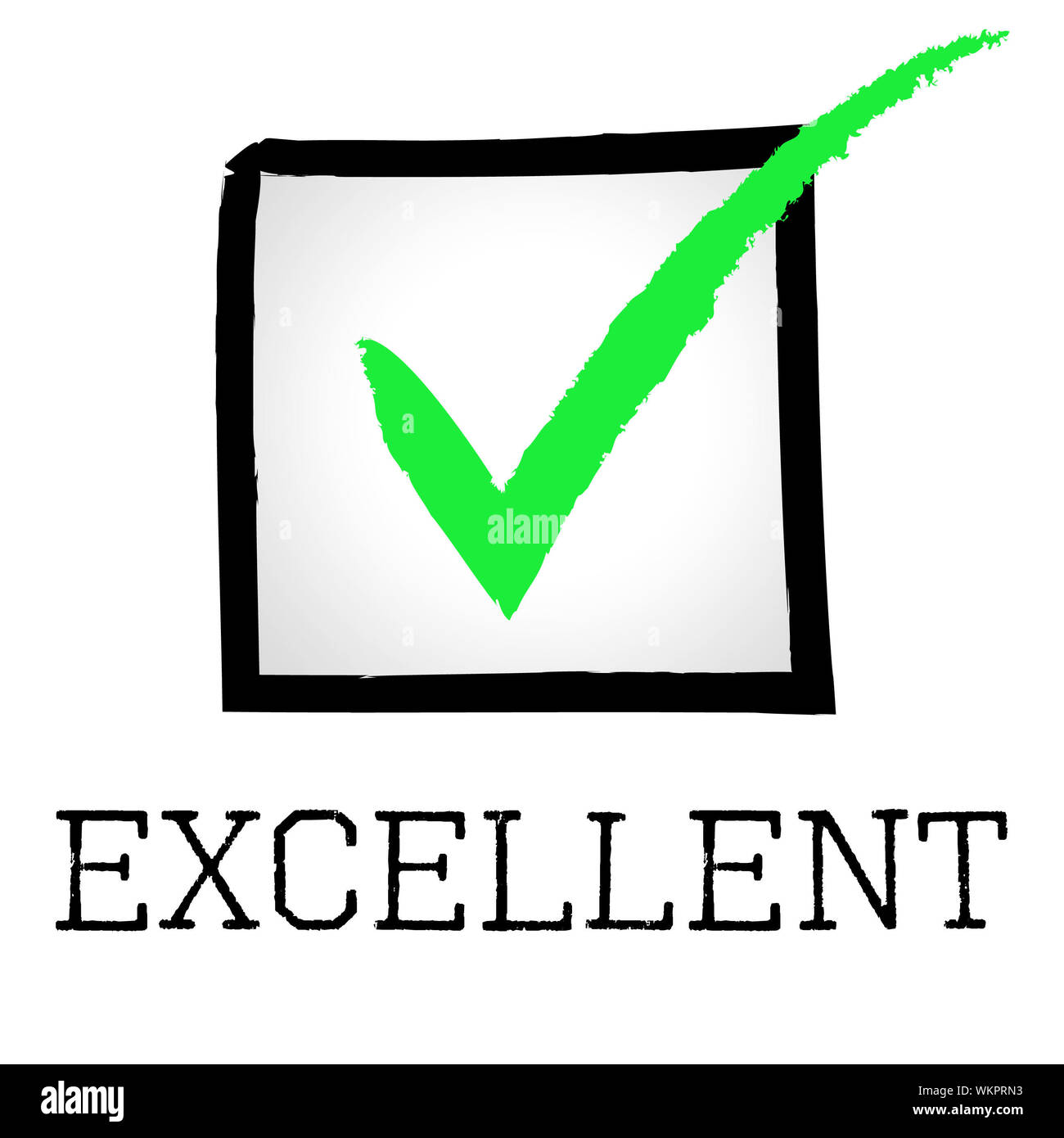 Excellent Tick Indicating Excellence Checkmark And Check Stock Photo ...
