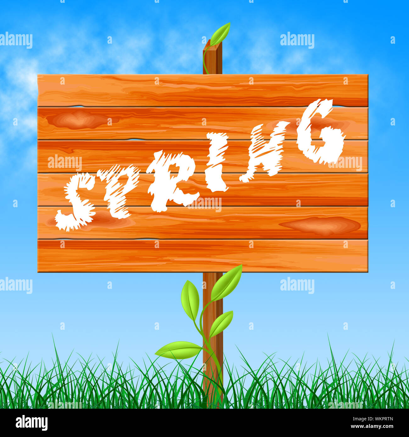 Nature Spring Representing Warmth Trees And Green Stock Photo - Alamy